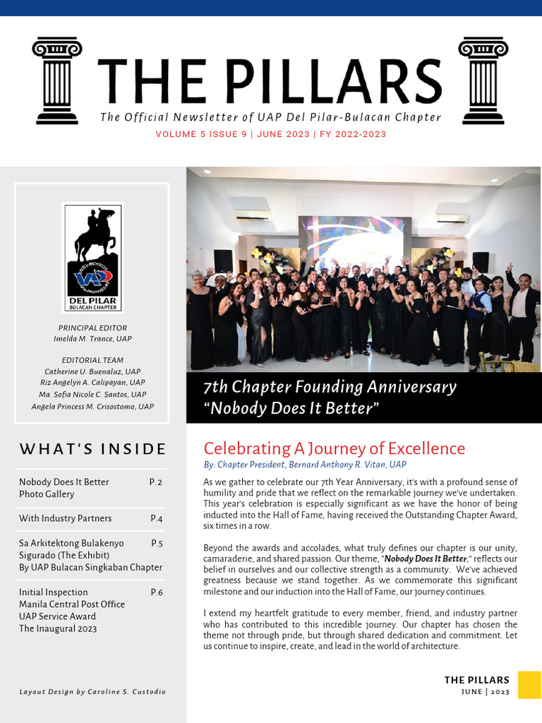 UAP Del Pilar Bulacan Chapter Newsletter | PDF | Sports & Recreation ...