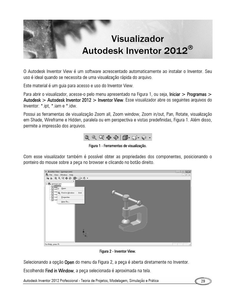 Guia do Autodesk Inventor View 2012 | PDF | Computadores | Tecnologia e ...