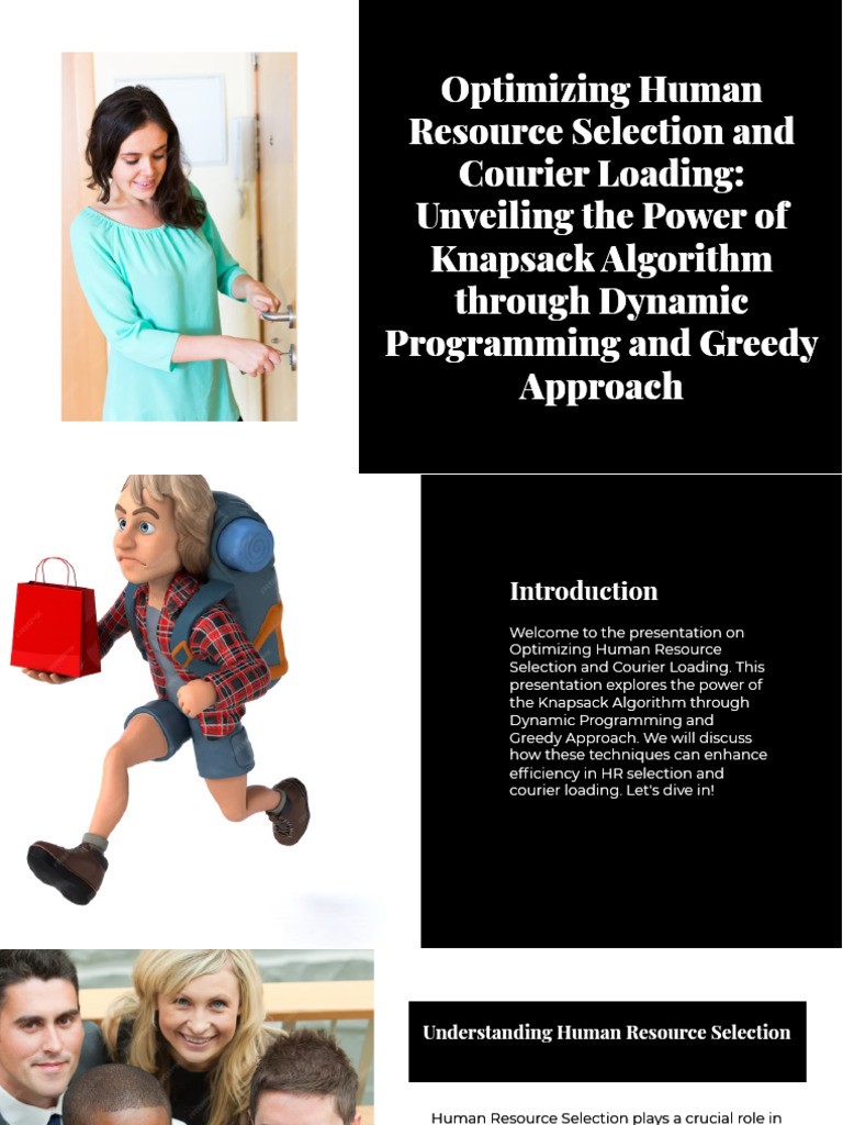 Wepik Optimizing Human Resource Selection and Courier Loading Unveiling The Power of Knapsack ...