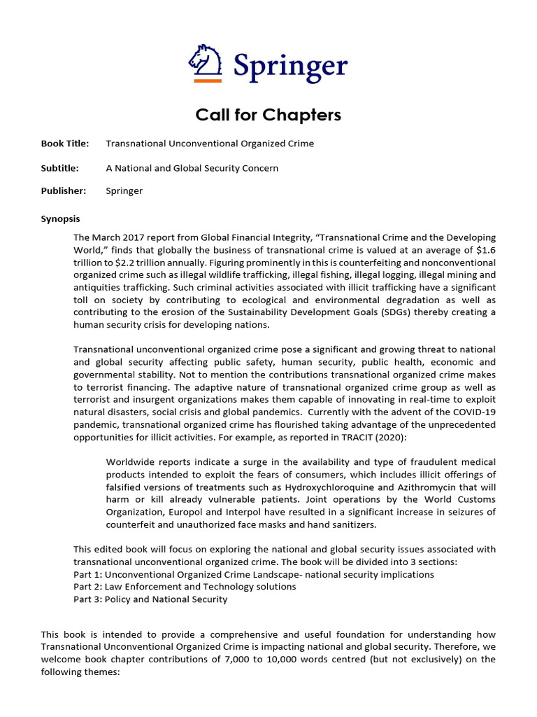 Chapters On Transnat Uncon Organized Crime Springer 1686333518 | PDF ... Chapters On Transnat Uncon Organized Crime Springer 1686333518 | PDF ...