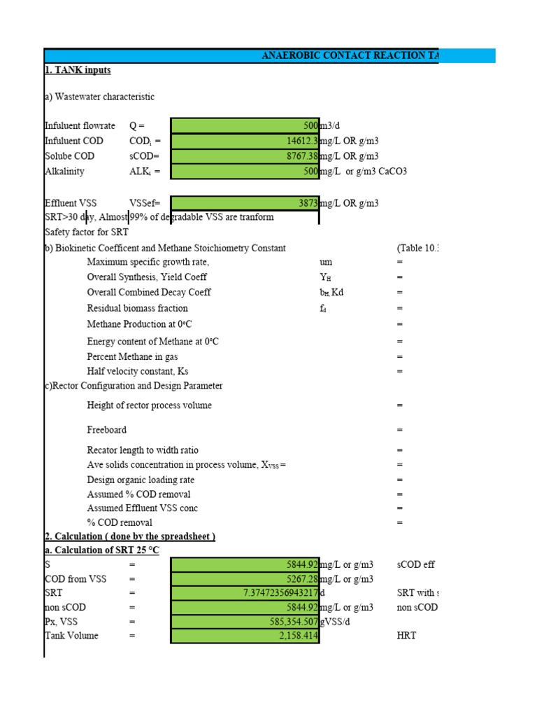 Ancp (CSTR) | PDF | Anaerobic Digestion | Methane