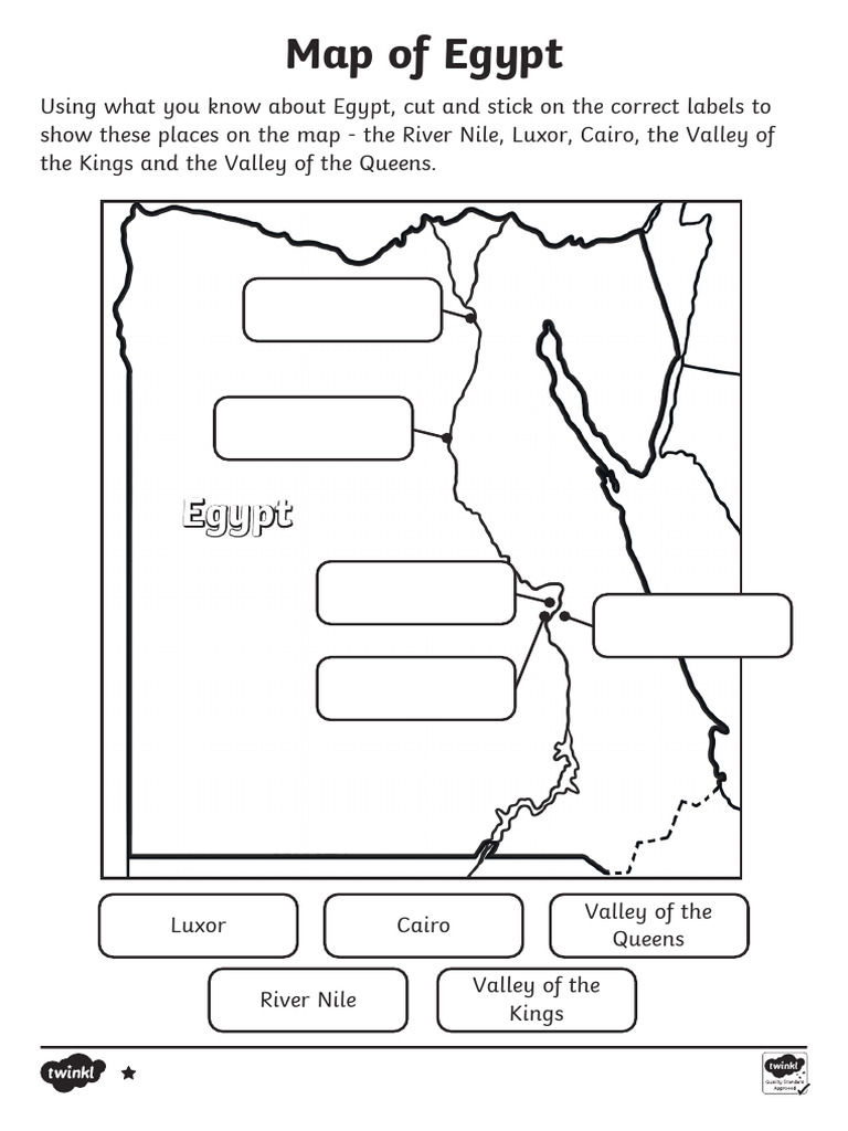 Cfe H 004 Map of Egypt Labelling Activity Sheet - Ver - 4 | PDF | History