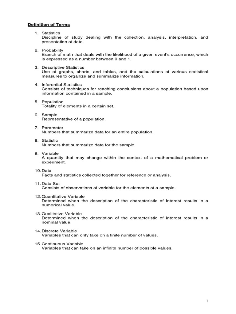 Terms and Measures | PDF | Statistics | Mode (Statistics)
