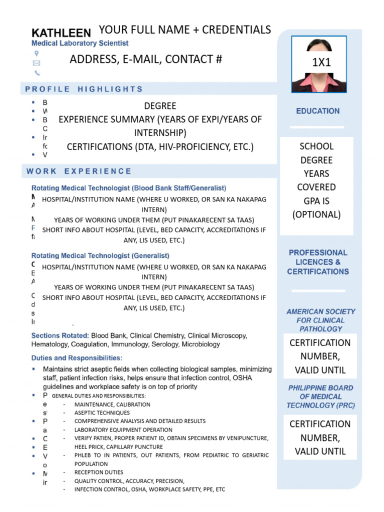 Resume Sample Template | PDF | Health Sciences | Workplace