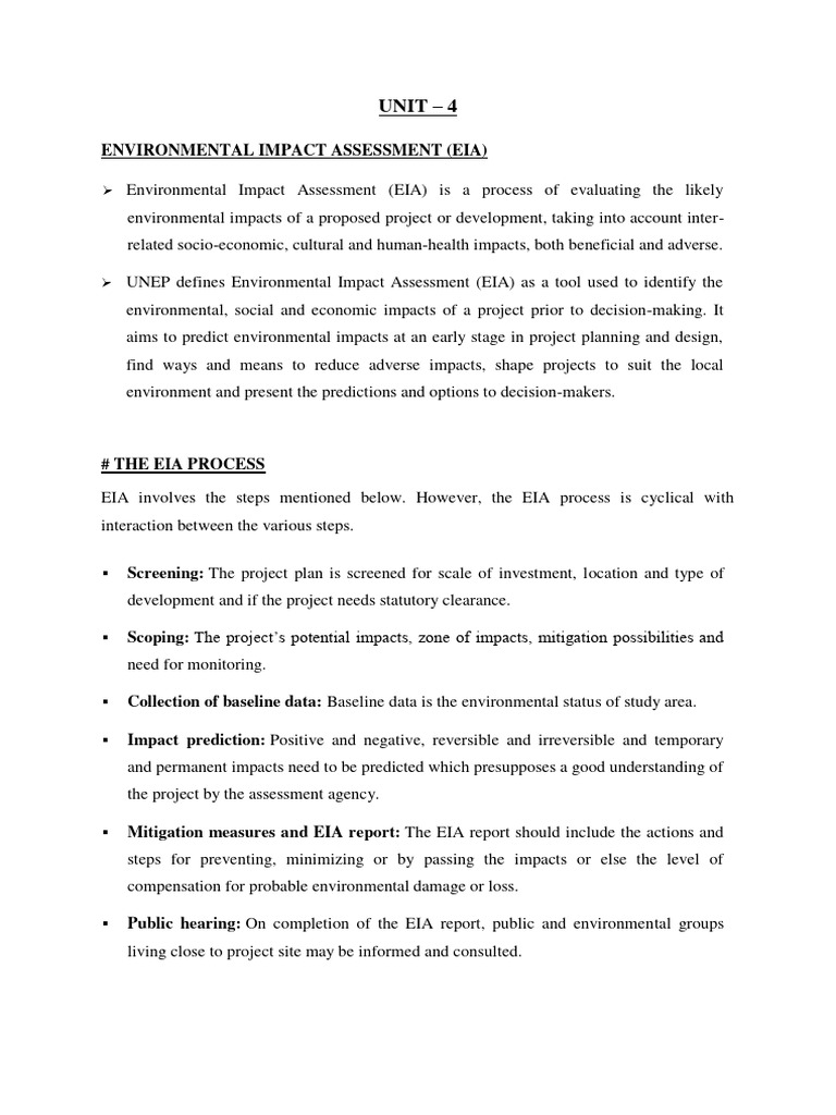 Understanding Environmental Impact Assessment | PDF | Water ...