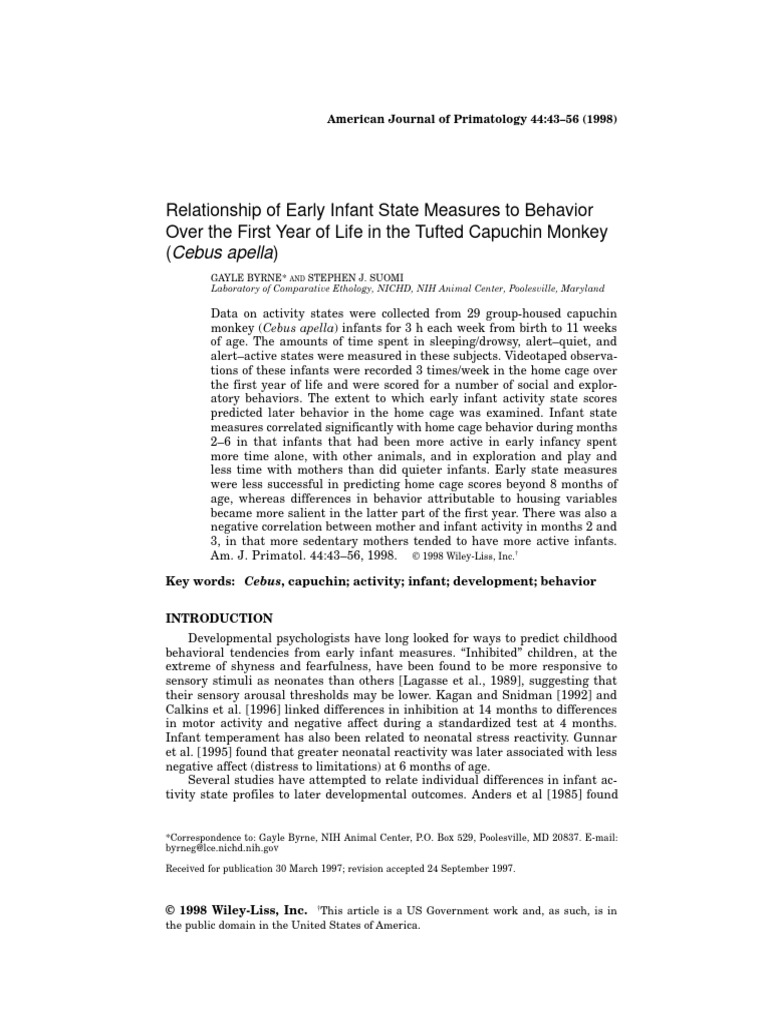 Byrne 1998 | PDF | Temperament | Sleep