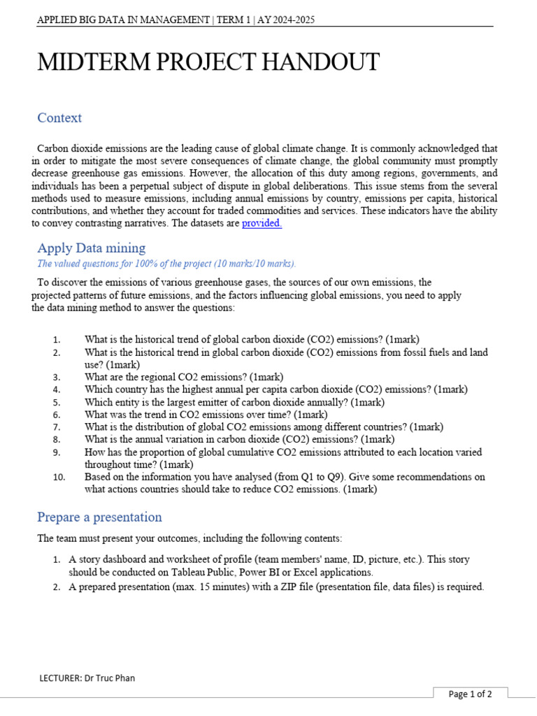 TDTU 2023 Applied Big Data Midterm Project (2024) | PDF | Atmosphere | Environmental Issues With ...