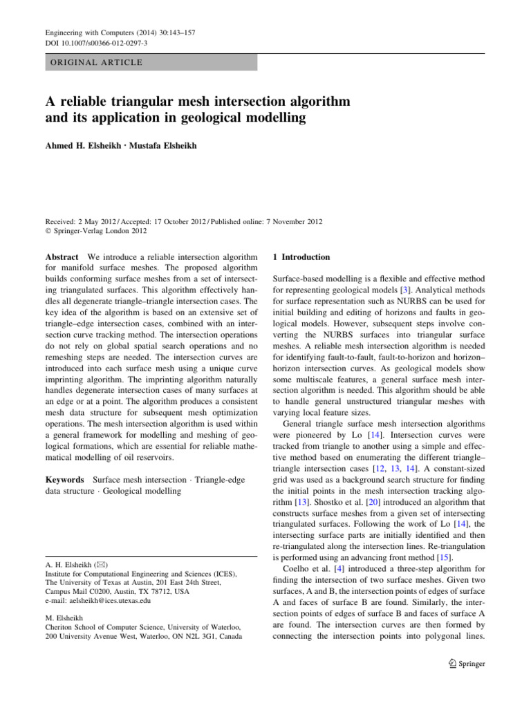 tirangle_mesh_intersection | PDF | Triangle | Vertex (Geometry)