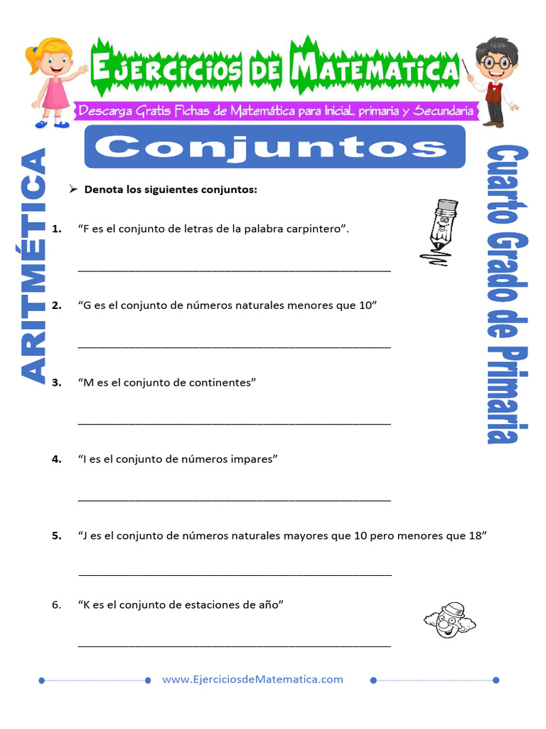 TIPOS DE CONJUNTOS | PDF | Conjunto (Matemáticas) | Objetos matemáticos