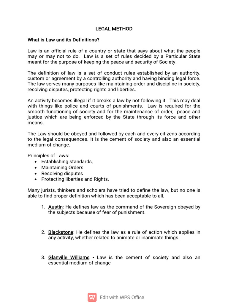 Legal Method | Download Free PDF | International Law | Common Law