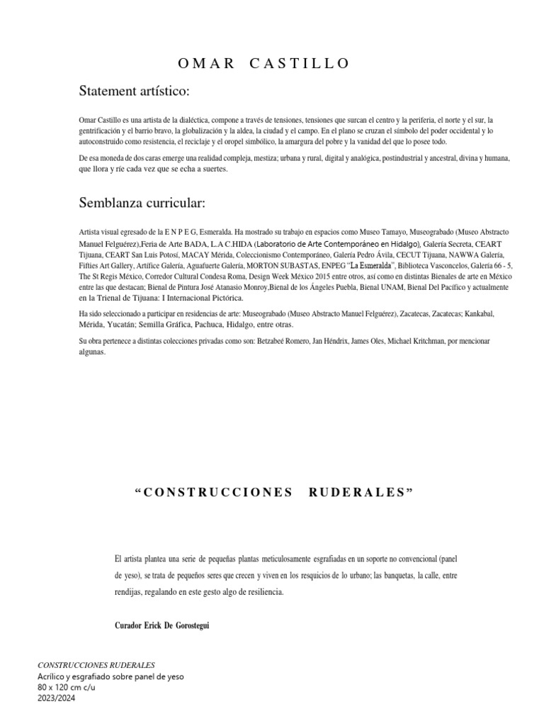 Omar Castillo - Construcciones Ruderales | PDF | México | Educación en ...