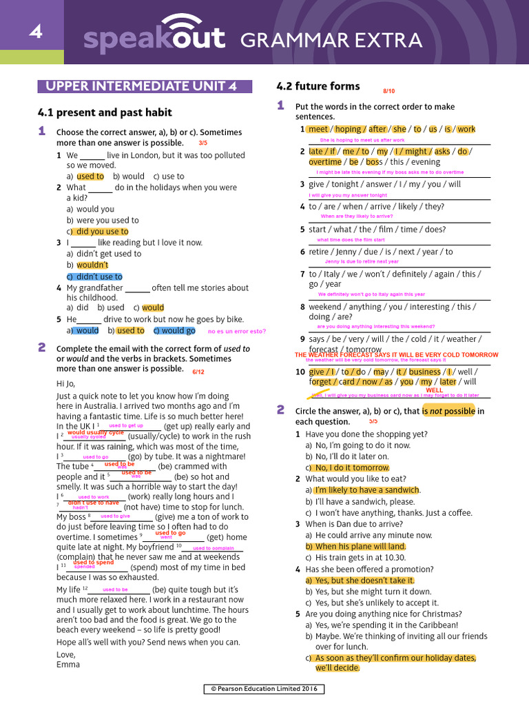 Speakout Grammar Extra Upper Intermediate Unit 4 | PDF | Cuisine