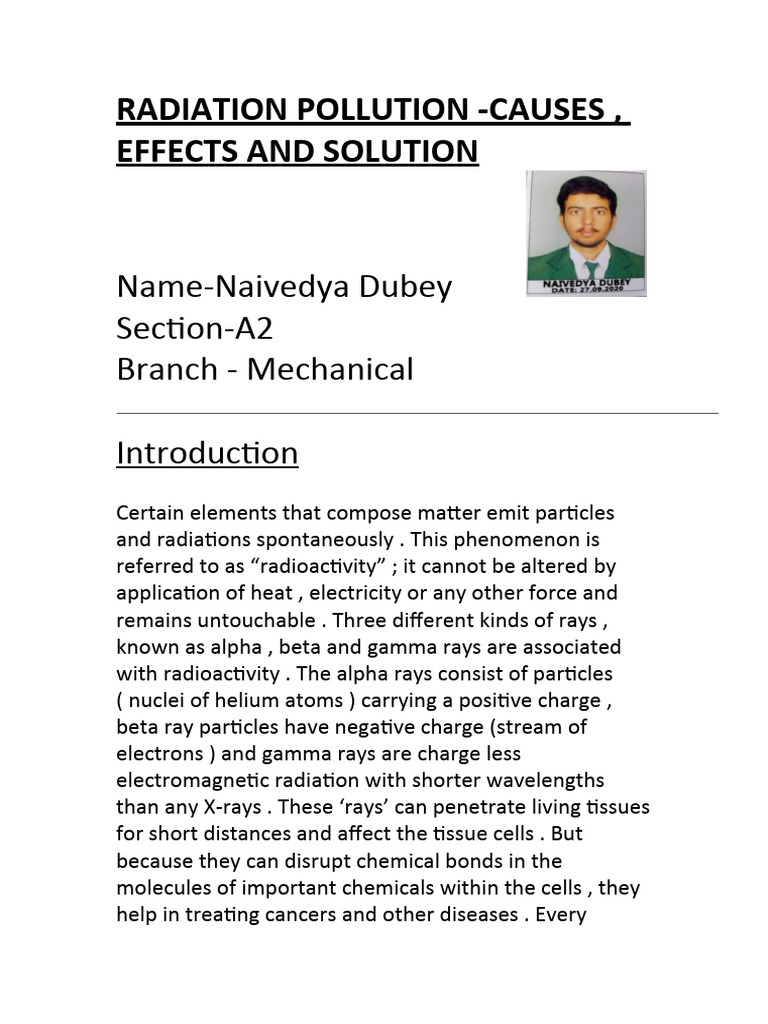 Radiation Pollution 2 | PDF | Radioactive Decay | Radionuclide