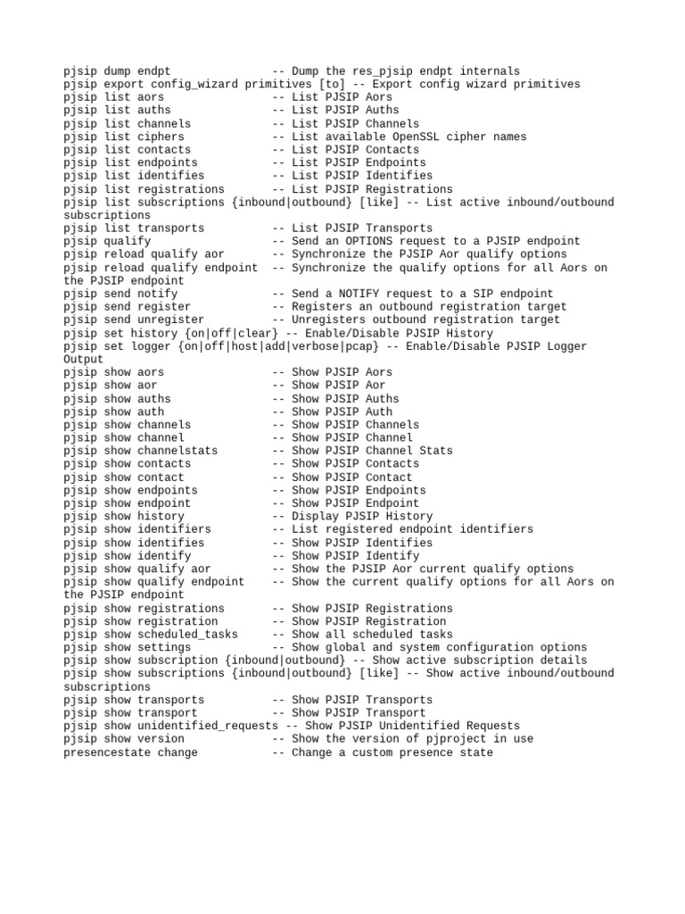 Asterisk_Commands | PDF | Computing | Software