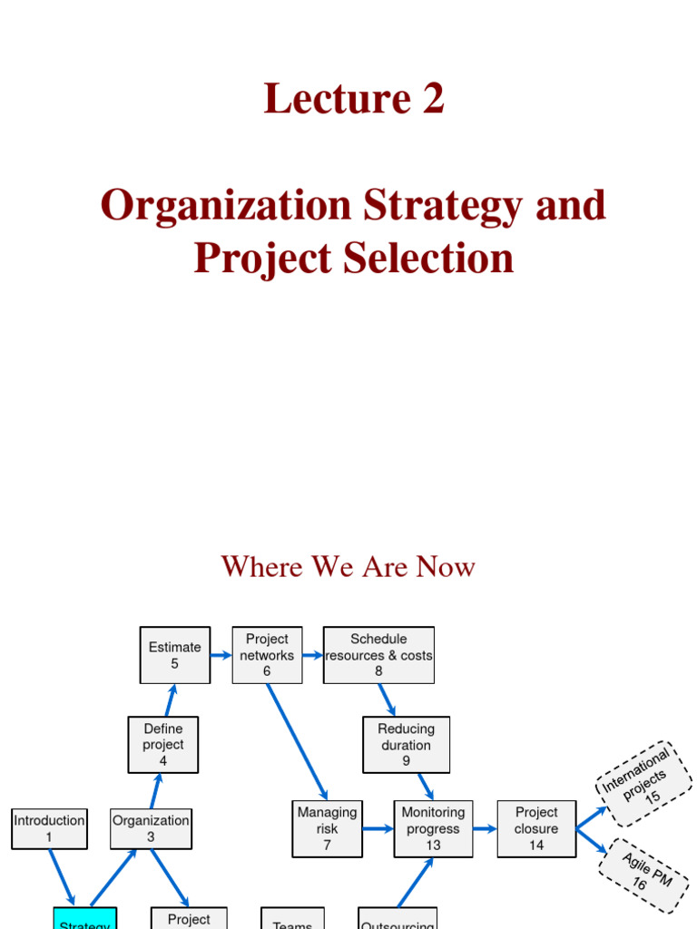 02-Organization Strategy and Project Selection | PDF | Strategic Management | Net Present Value