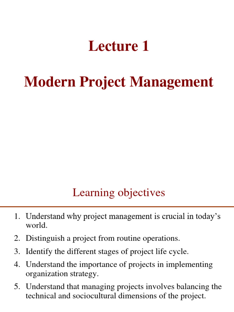 01-Modern Project Management | PDF | Project Management | Business