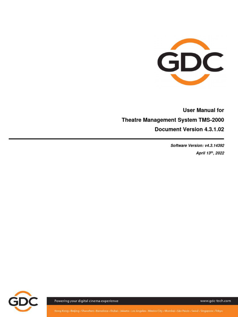 GDC TMS-2000 User-Manual Eng 4.3.1.02 20220413 | PDF | Icon (Computing ...