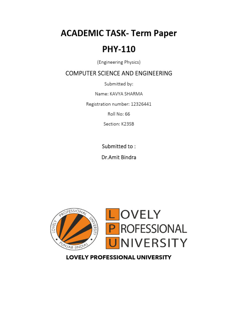Term Paper | PDF | Academic Discipline Interactions | Educational Personnel