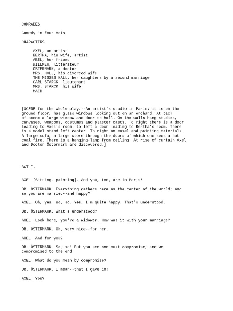 Comrades (1886) | PDF