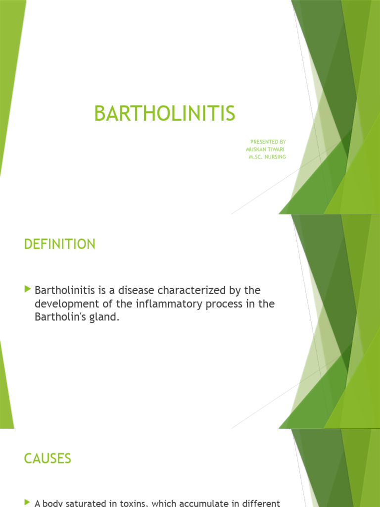 Bartholinitis 1 | PDF | Medical Specialties | Diseases And Disorders