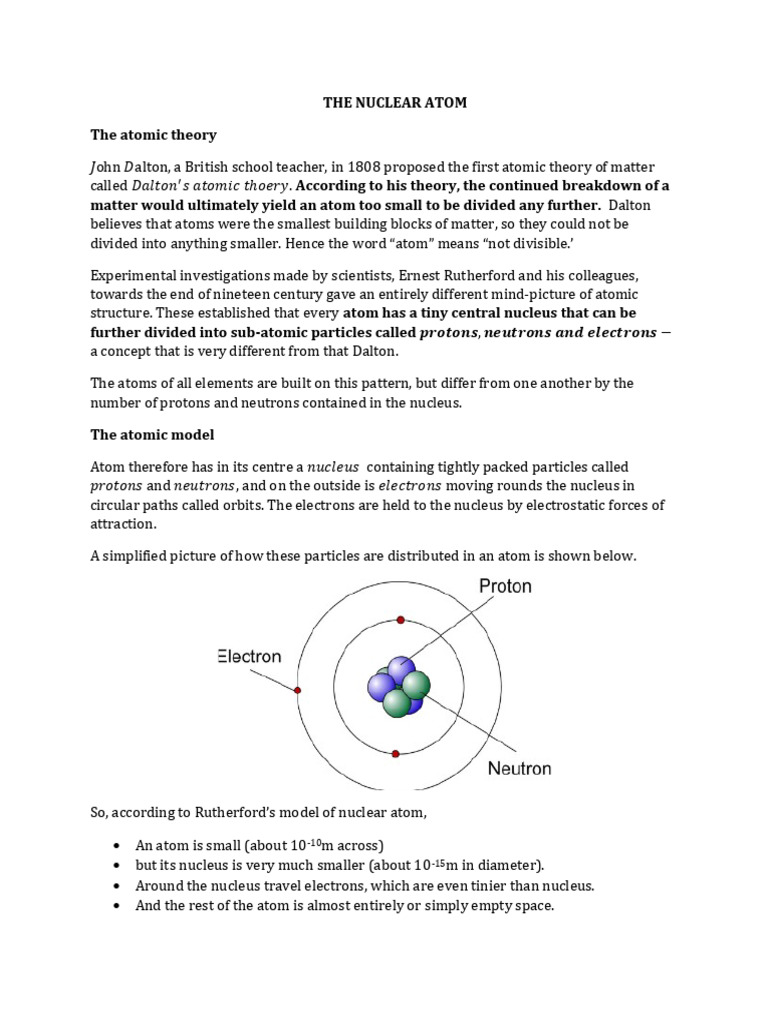 The Nuclear Atom | PDF | Isotope | Atomic Nucleus