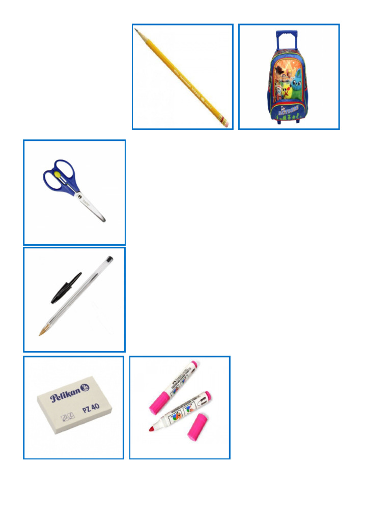 Útiles Escolares (Tarjetas) | PDF