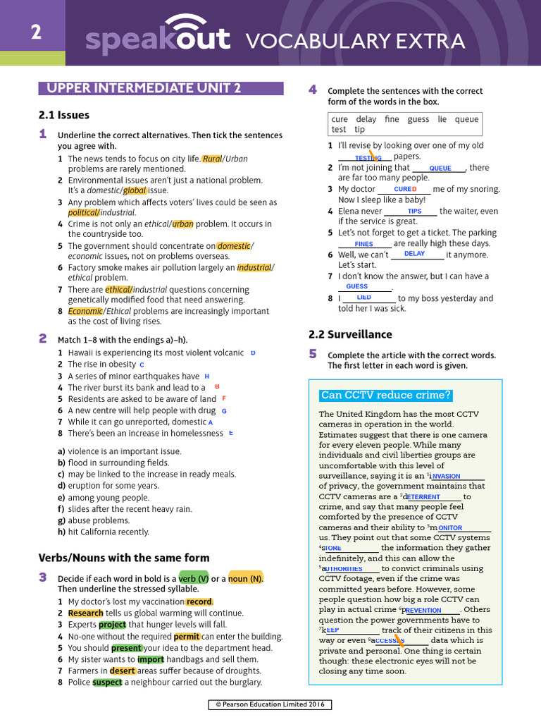 Speakout Vocabulary Extra Upper Intermediate Unit 2 | PDF | Cost Of Living | Closed Circuit ...