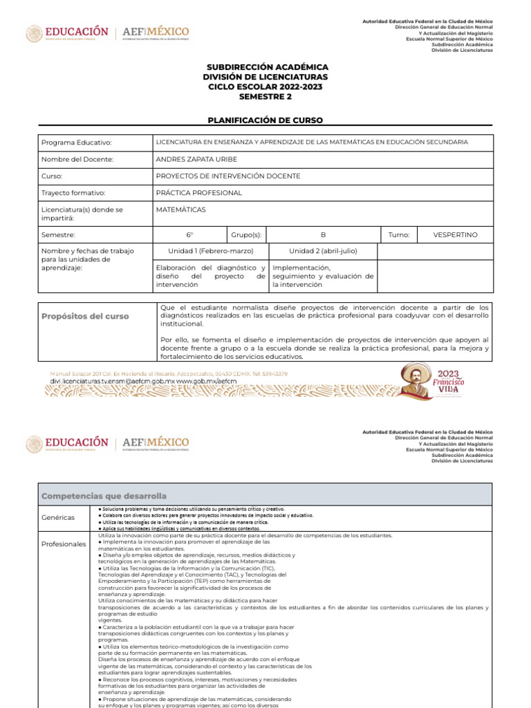 Plan Proyectos de Intervencion Docente | Descargar gratis PDF | Enseñando | Aprendizaje