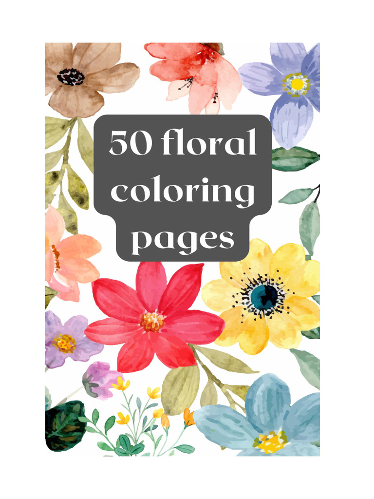 Floral Inspirations Coloring Bookwith Uplifting Messages | PDF ...