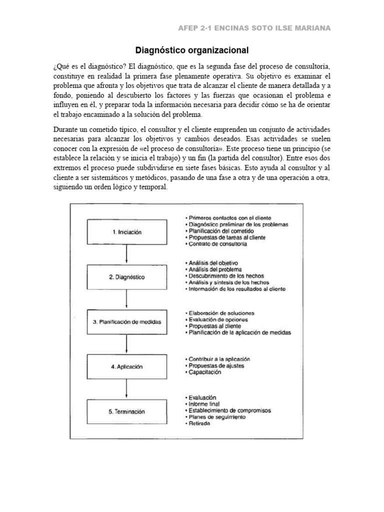 Diagnóstico organizacional | PDF | Información | Planificación