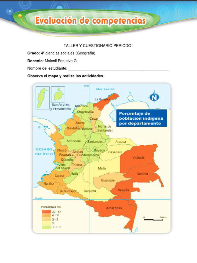 Taller - Cuestionario 4 Grado | PDF | Isla | Ciencias de la Tierra