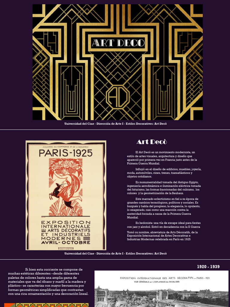 DA I - Estilos Decorativos - Art Decò | PDF | Arte deco | Movimientos de arte