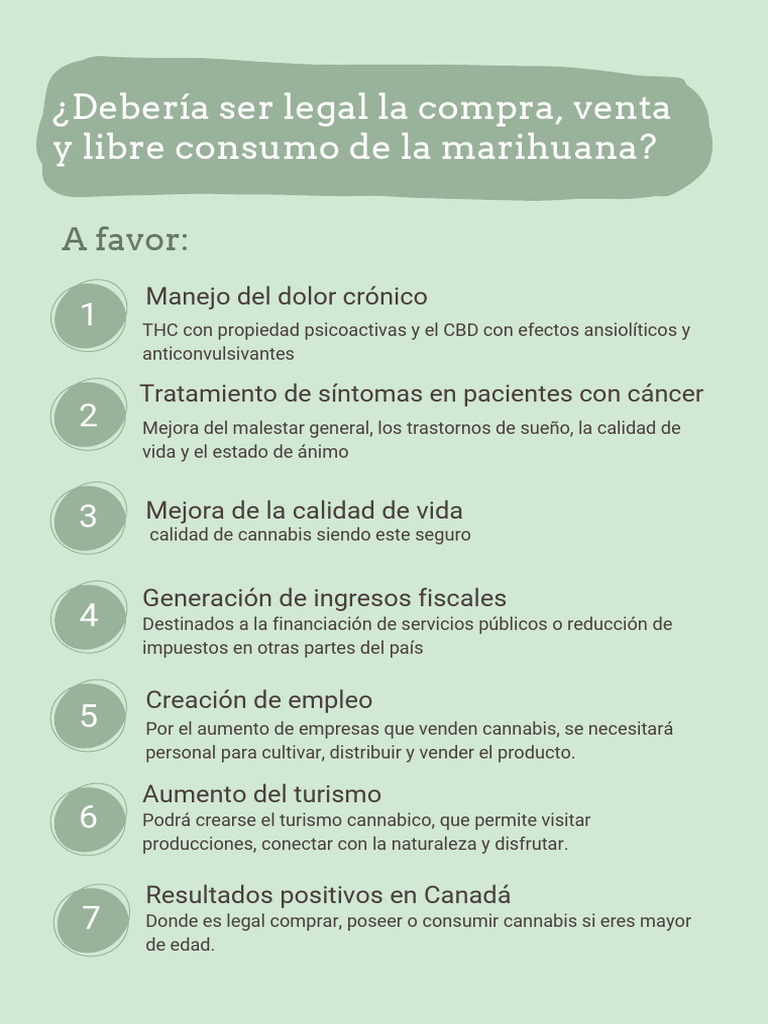 Legalización Marihuana Pdf Cannabis Droga Drogas
