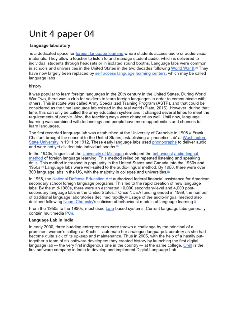 Unit 4 paper 04 | PDF | Learning | Human Communication