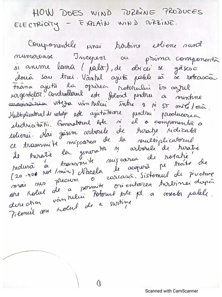 MARIN Madalin Referat Turbine Eoliene | PDF