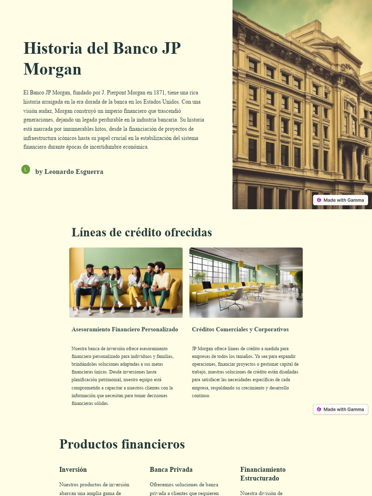 JP Morgan | PDF | Bancos | Iniciativa empresarial