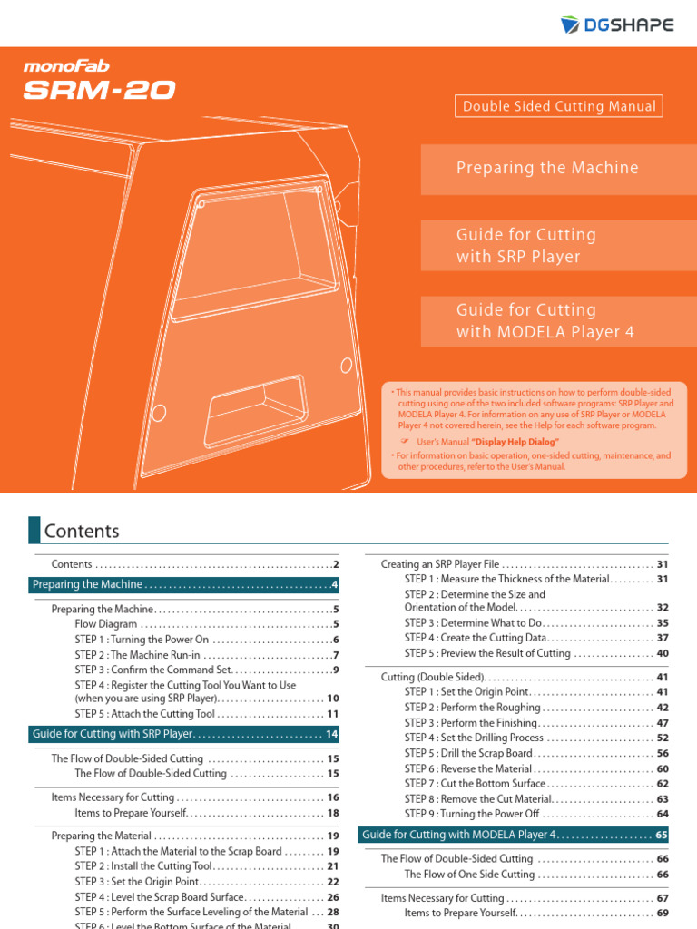 Double-Sided Cutting Guide for SRP & MODELA | PDF | Screw