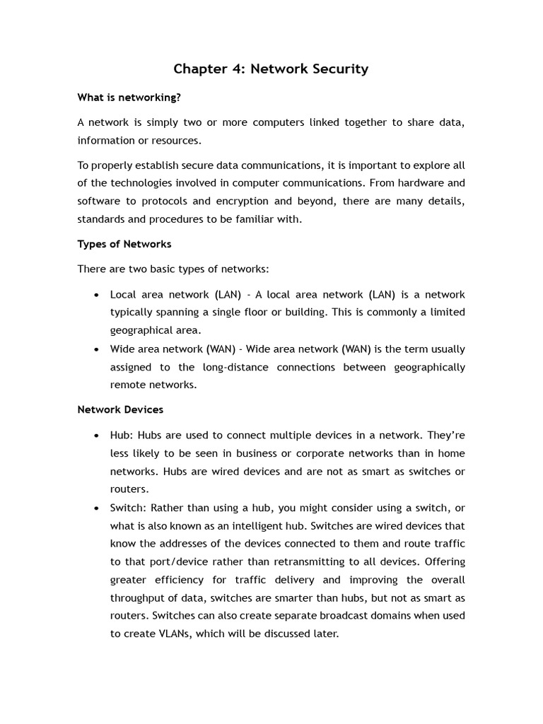 Chapter 4 Network Security Pdf Port Computer Networking Computer Network