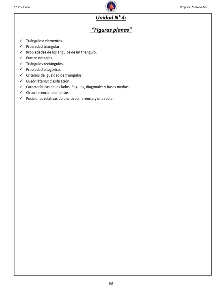 Geometría: Figuras Planas y Triángulos | PDF | Triángulo | Rectángulo