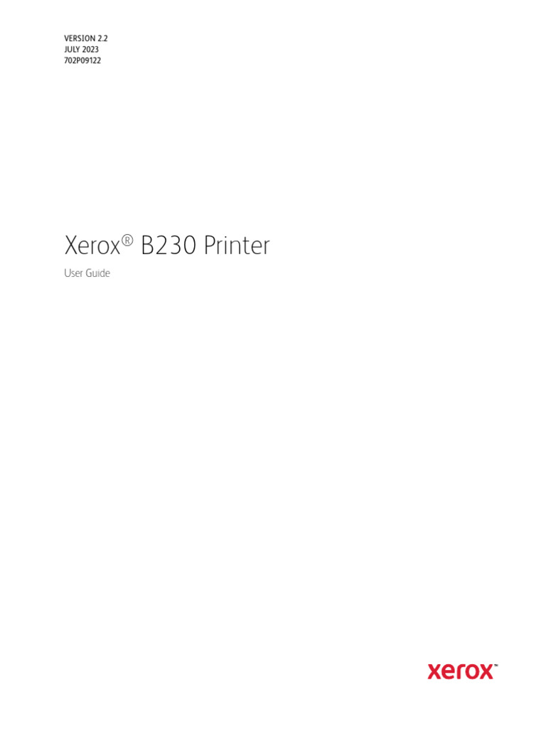 Xerox B230 SFP Ug en-US | PDF | Computing | Computer Science