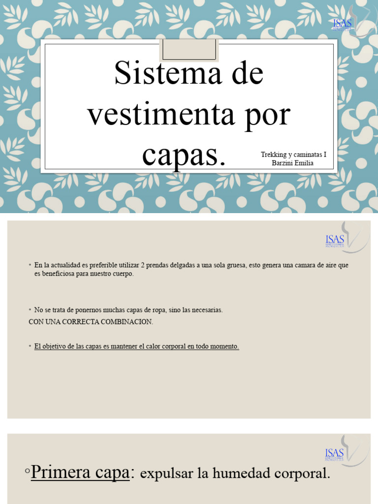 Clase 3 Sistema de Vestimenta Por Capas | Descargar gratis PDF | Clima ...