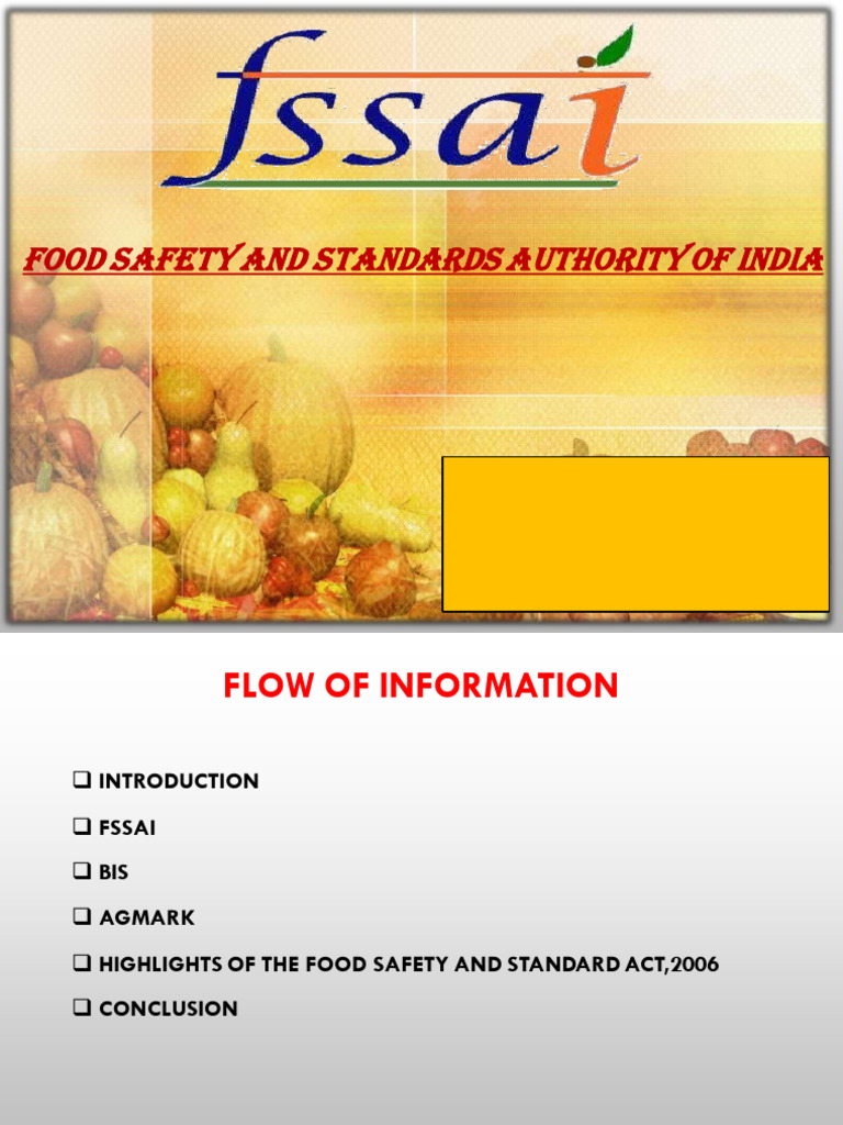 Food Safety Ppt-Fssai | PDF | Food Safety | Food Industry