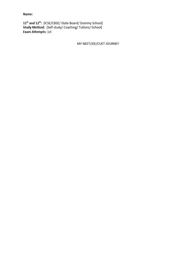 My Exam Prep Journey Pdf