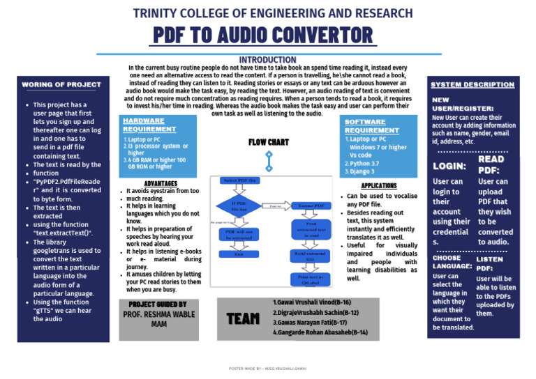Pdf To Audio Poster Pdf Personal Computers Laptop