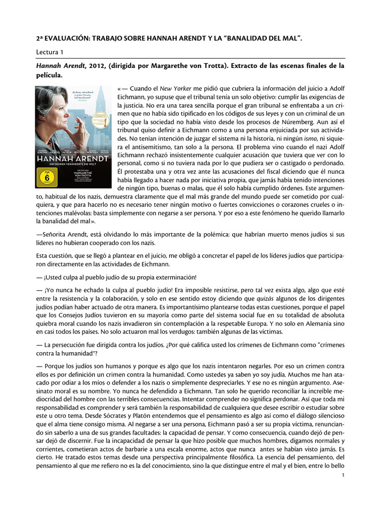 Hannah Arendt | PDF | Hannah Arendt | Mal