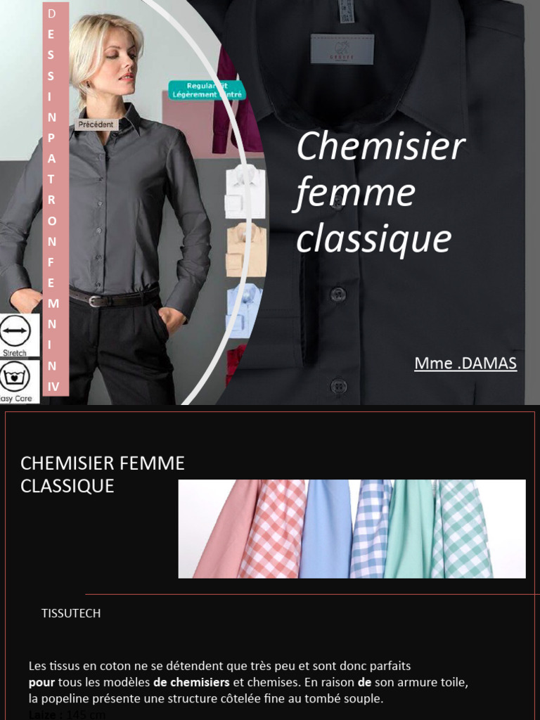 Chemisier Femme Classique | PDF | Bien-être | Mode de vie