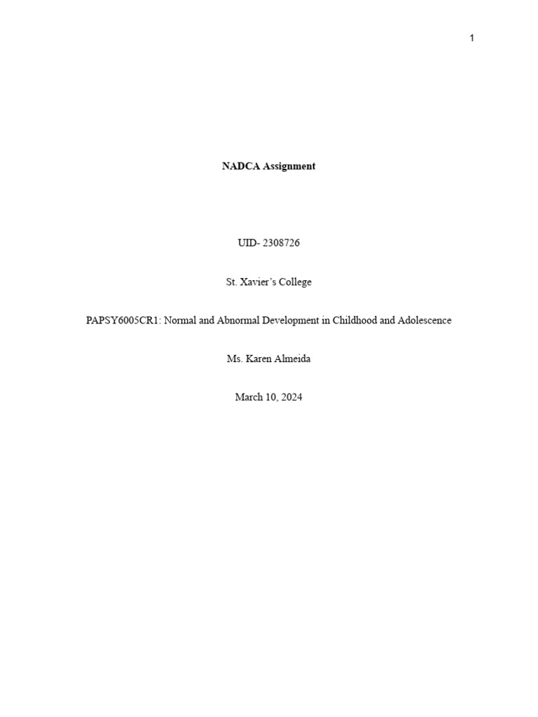 NADCA | PDF | Executive Functions | Attention Deficit Hyperactivity ...