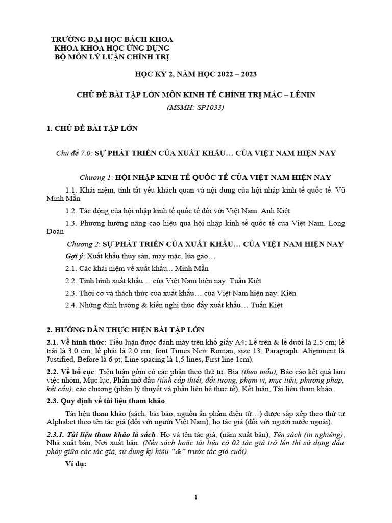 Hướng dẫn btl | PDF