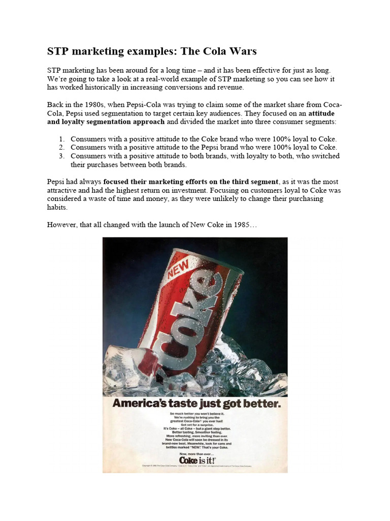 Cola Wars Case Study | PDF | Coca Cola | Pepsi