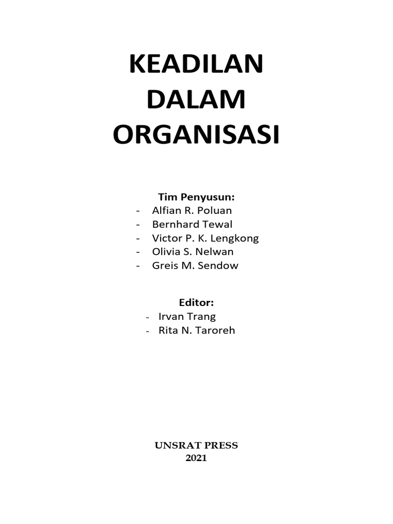 BUKU KEADILAN DLM ORGANISASI Edit Ronsu 07-10-21 | PDF